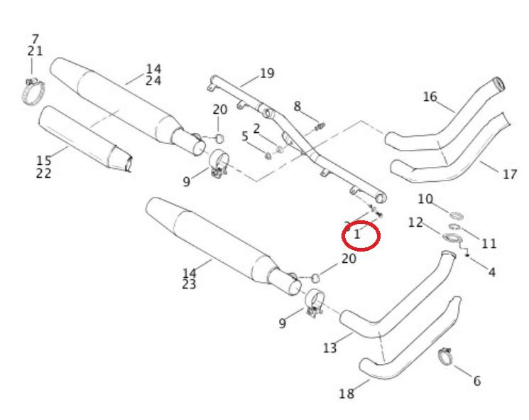 ハーレー純正 ソフテイル マフラー|Harley Davidson