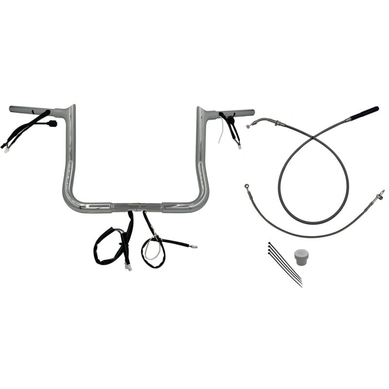 FatBaggers EZインストール 1-1/4インチ径ポインテッドトップ・ハンドルバー 12インチ (クローム) |ハーレーパーツ専門店 ...