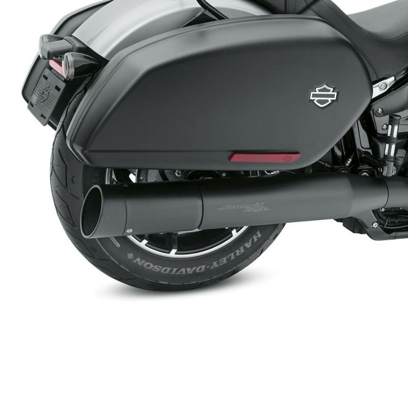 スクリ―ミンイーグル ストリートキャノンマフラー ブラック FLSB Eマーク付き |ハーレーパーツ専門店 HDパーツ