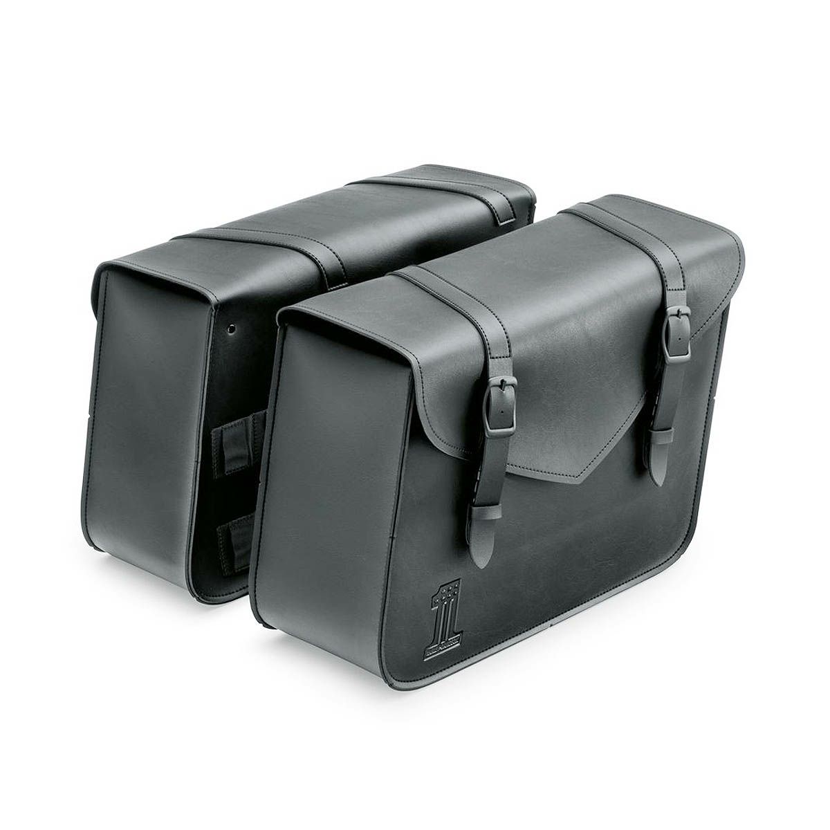 ブラック･スタンダードライン･スローオーバー･サドルバッグ ラージ |ハーレーパーツ専門店 HDパーツ