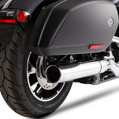 RINEHART(ラインハート)FLSB スリップオンマフラー クローム/クロームエンド |ハーレーパーツ専門店 HDパーツ