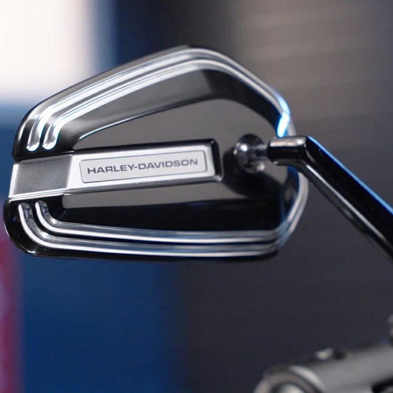 ハーレー ナイトスター RH975、スポーツスターS、パンアメリカ エンパイアミラーセット ブラック/マシンカット |ハーレーパーツ専門店 HDパーツ