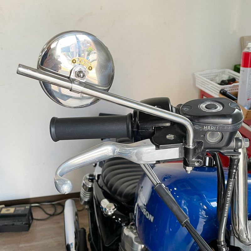 JCMAミラー 80mm ポリッシュ仕上げ MOTOR ROCK |ハーレーパーツ専門店 HDパーツ